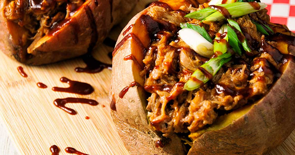 Slow Cooker Beef-Stuffed Potatoes