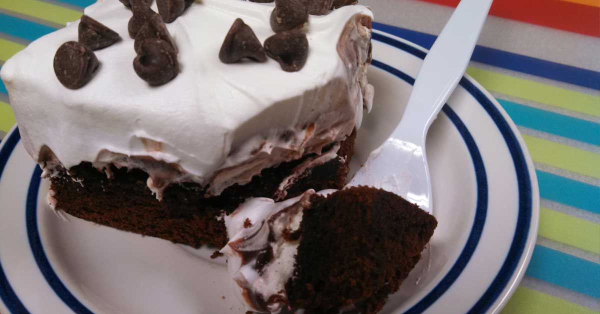 Brownie refrigerator cake