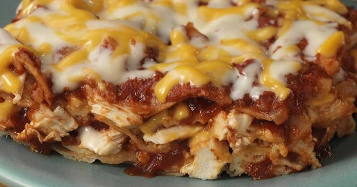 Shredded Chicken-Enchilada Casserole