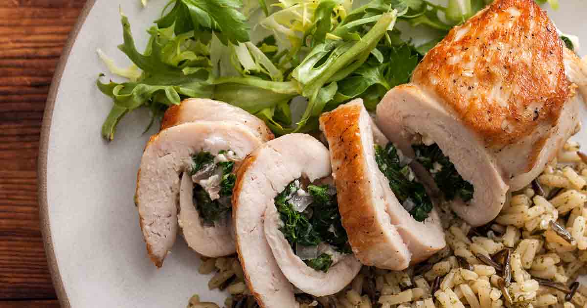 Stuffed Chicken Rolls (Spinach)