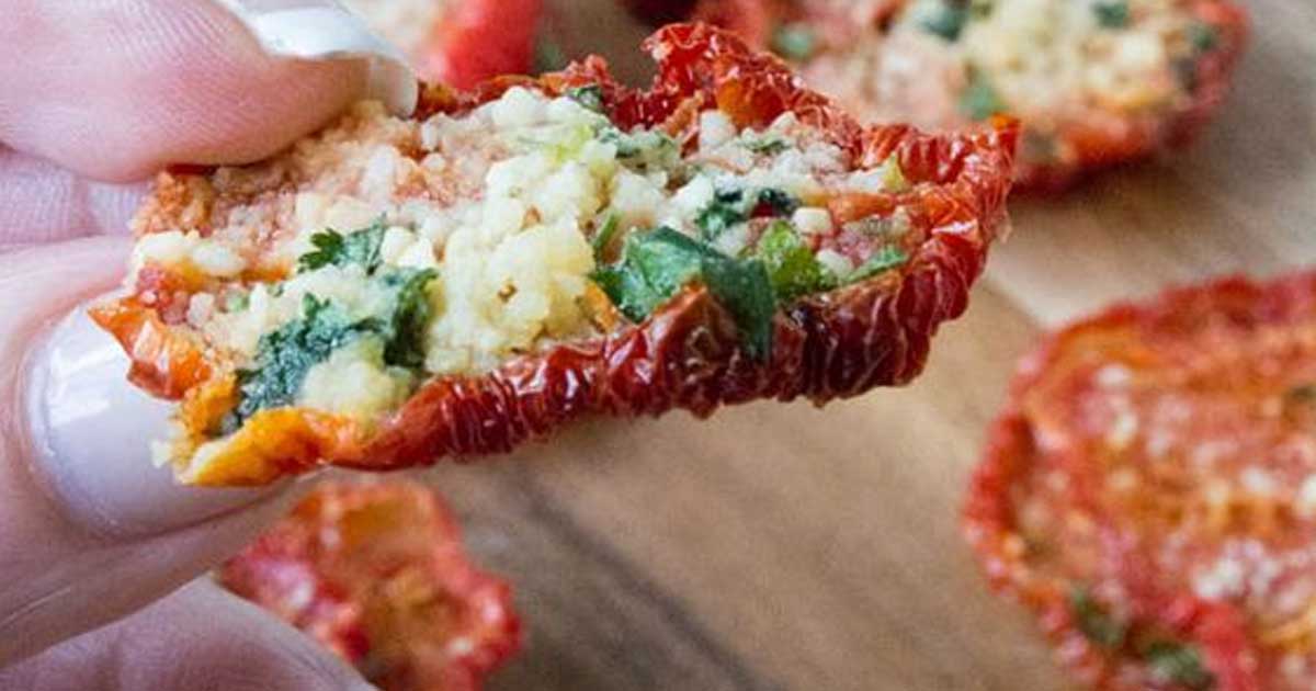 Crispy Parmesan Tomato Chips