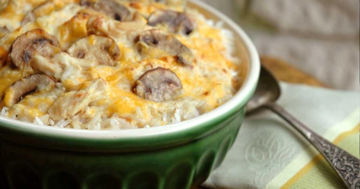 Chicken Cheddar Rice Bake