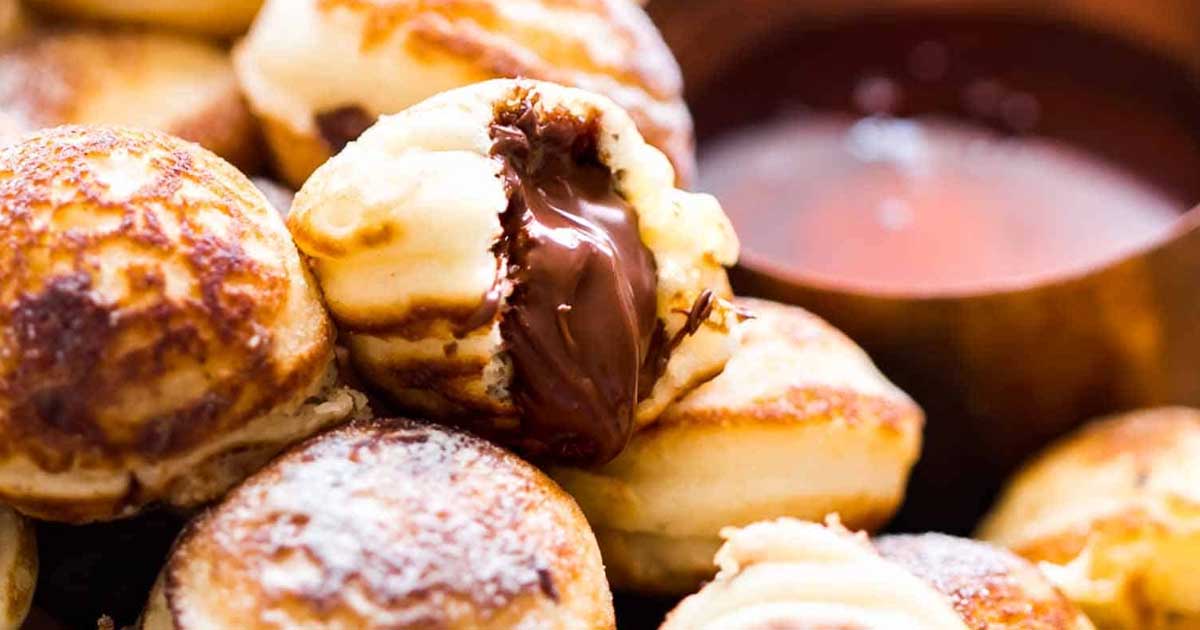 Nutella-Stuffed Mini Pancakes