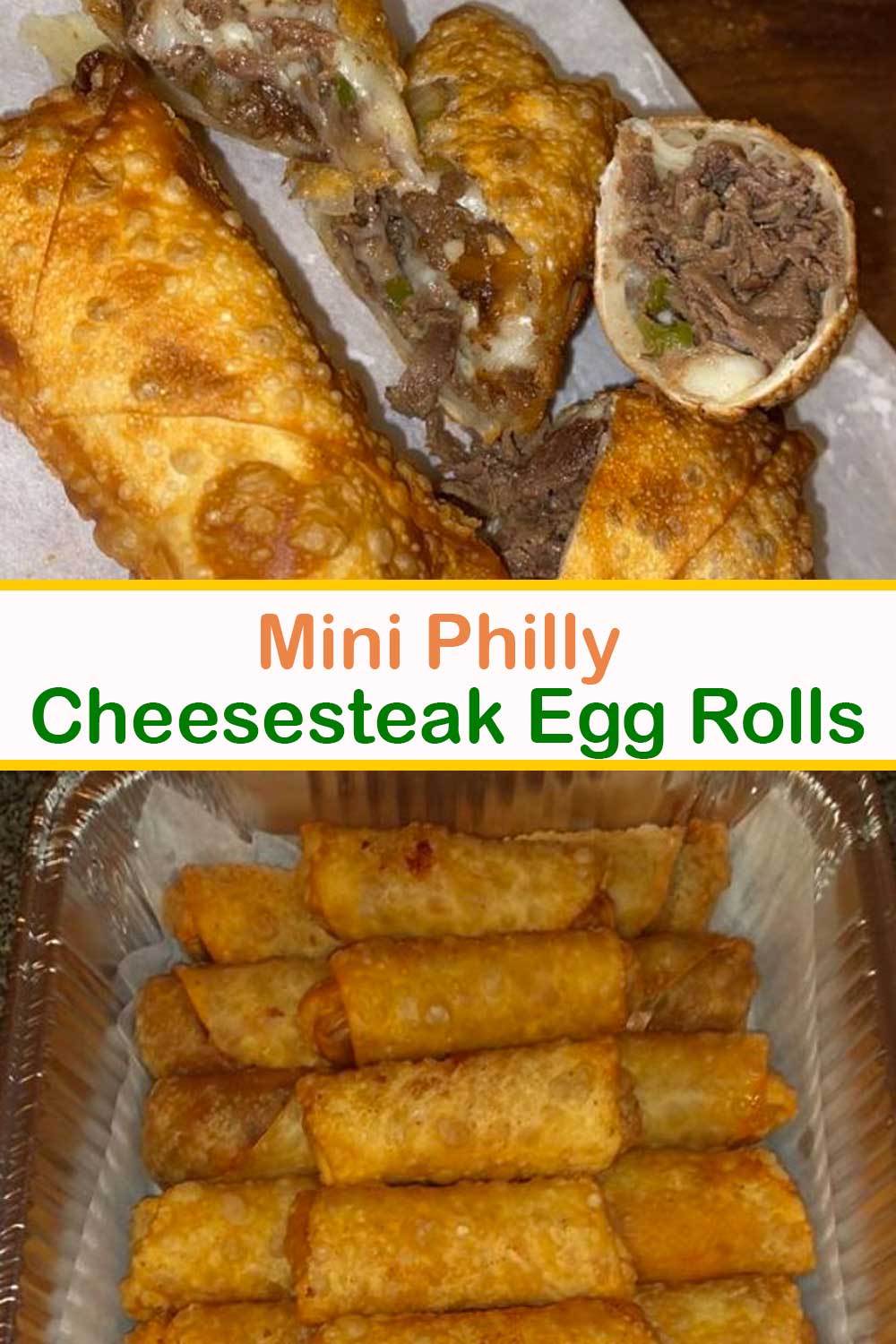 Mini Philly Cheesesteak Egg Rolls