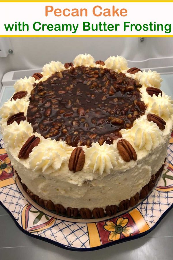Pecan Cake with Creamy Butter Frosting