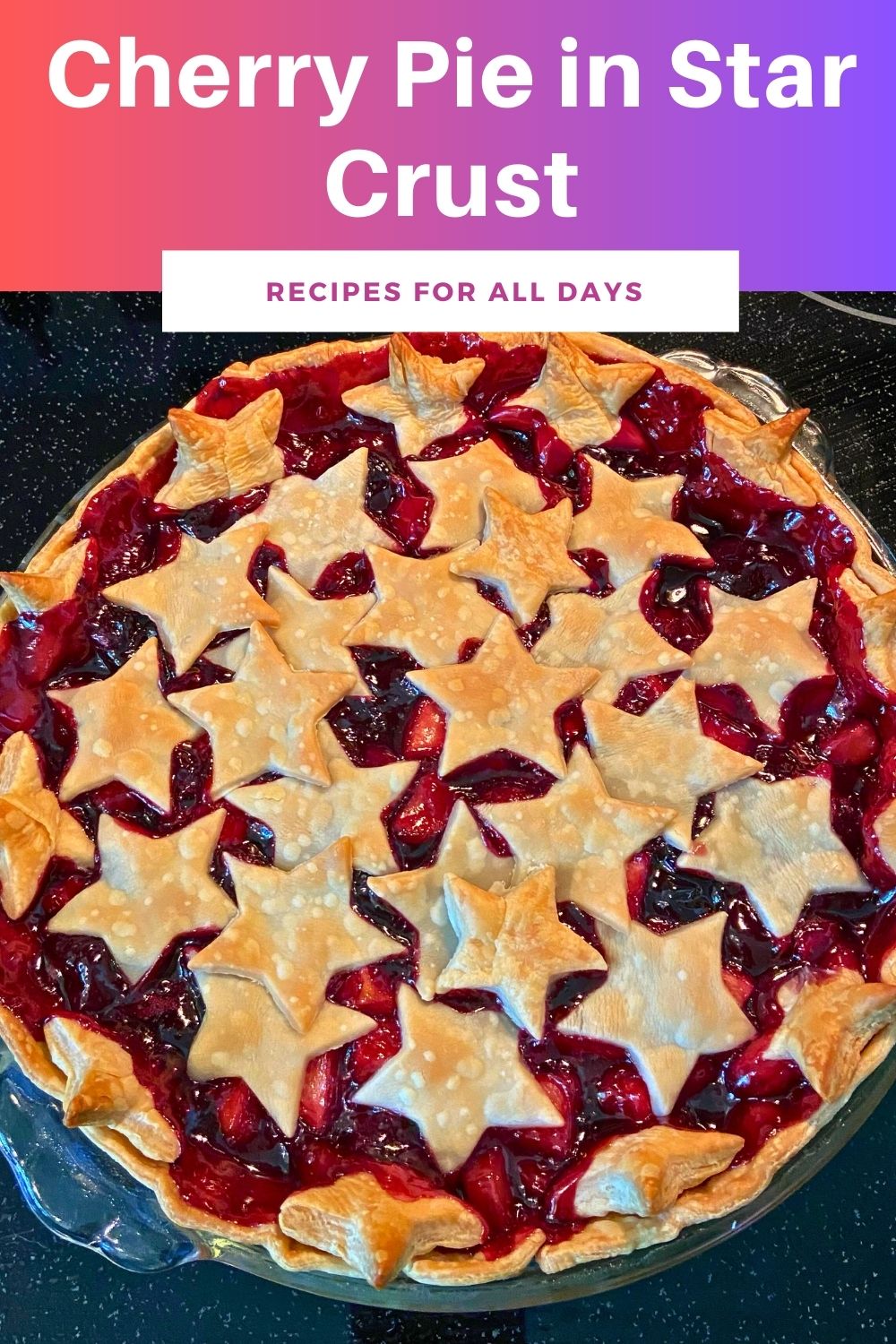 Cherry Pie in Star Crust