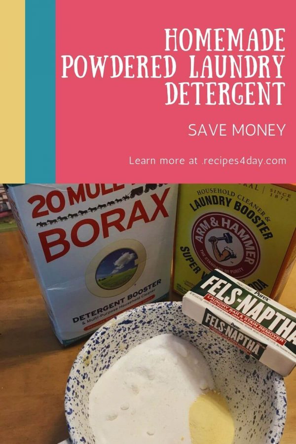 Homemade Powdered Laundry Detergent