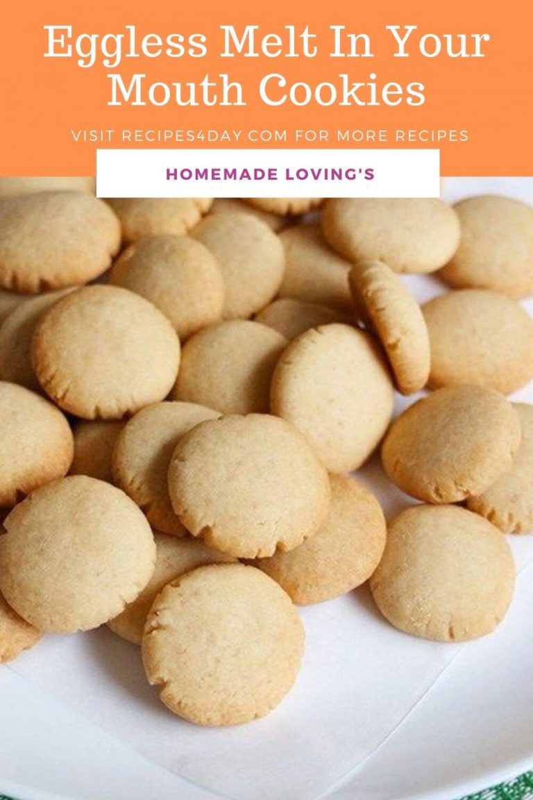 Eggless Melt In Your Mouth Cookies