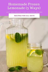 Homemade Frozen Lemonade (3 Ways)