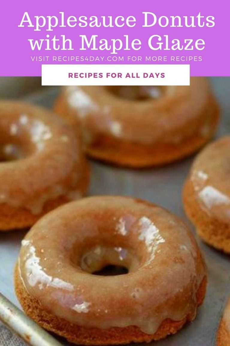 Applesauce Donuts with Maple Glaze