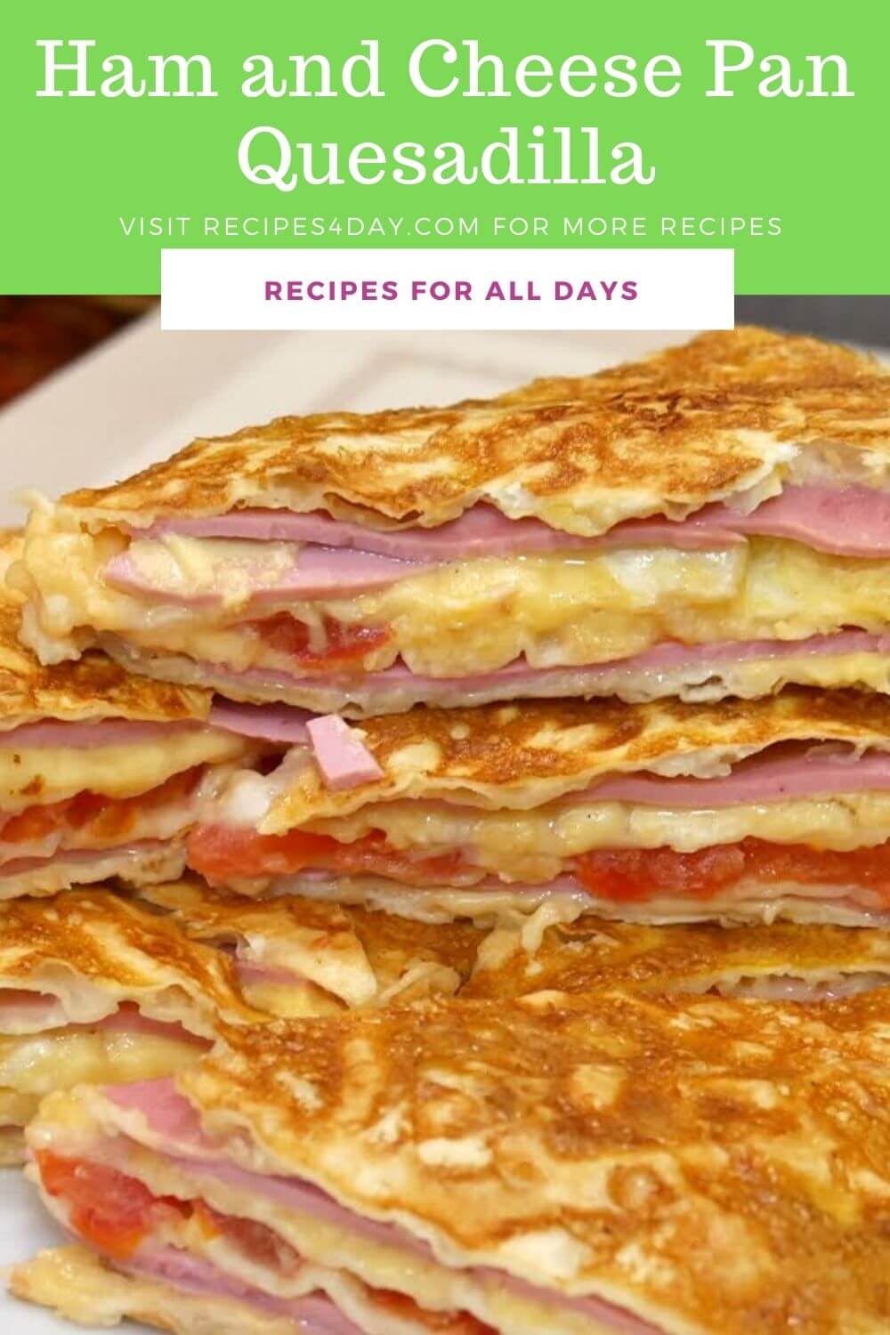 Ham and Cheese Pan Quesadilla