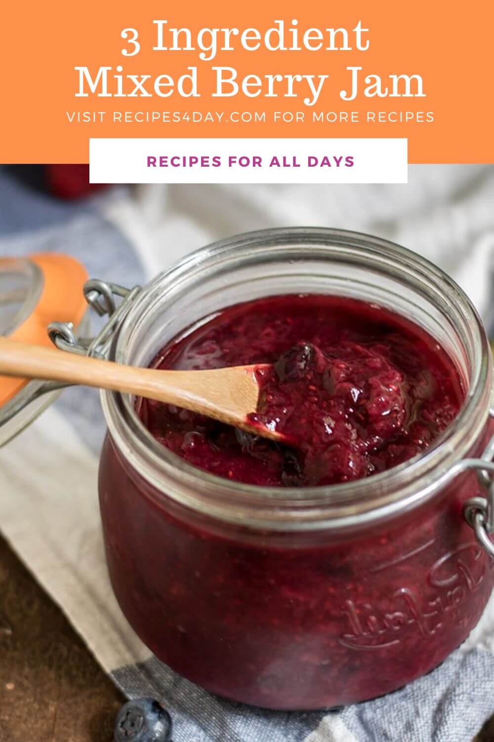 3 Ingredient Mixed Berry Jam