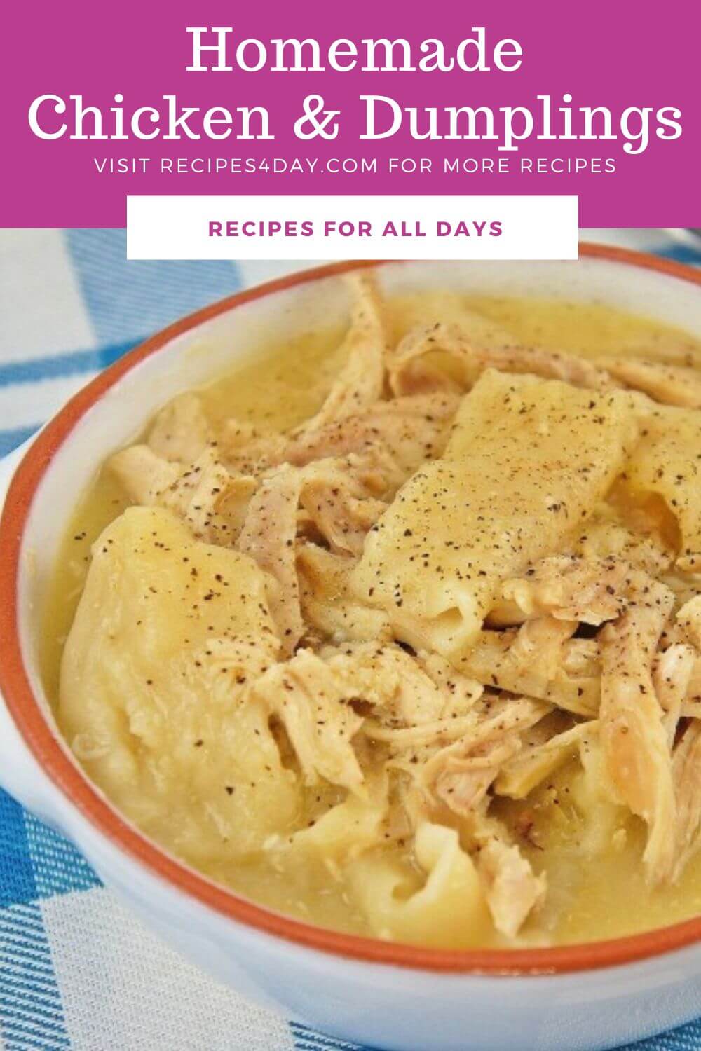 Easy Homemade Chicken and Dumplings