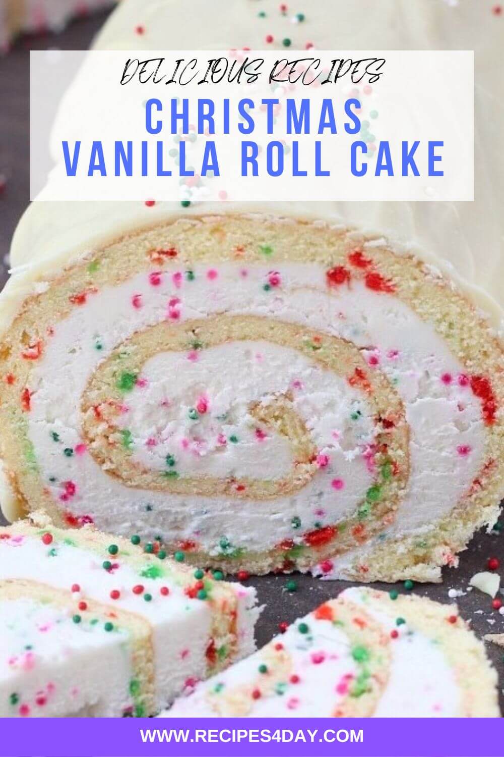 Christmas Vanilla Roll Cake