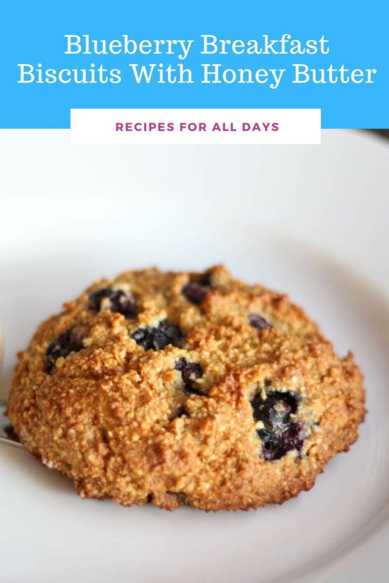 Blueberry Breakfast Biscuits With Honey Butter