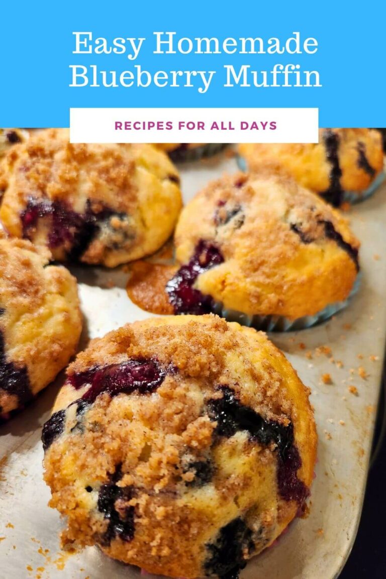 Easy Homemade Blueberry Muffin