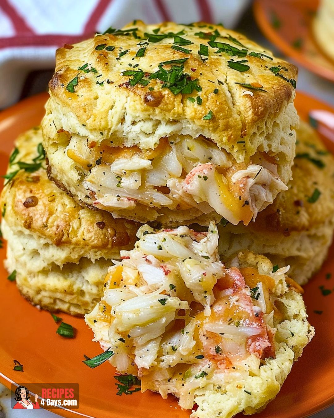 Crab Stuffed Cheddar Bay Biscuit