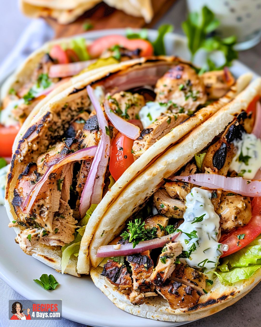 Greek Chicken Gyros