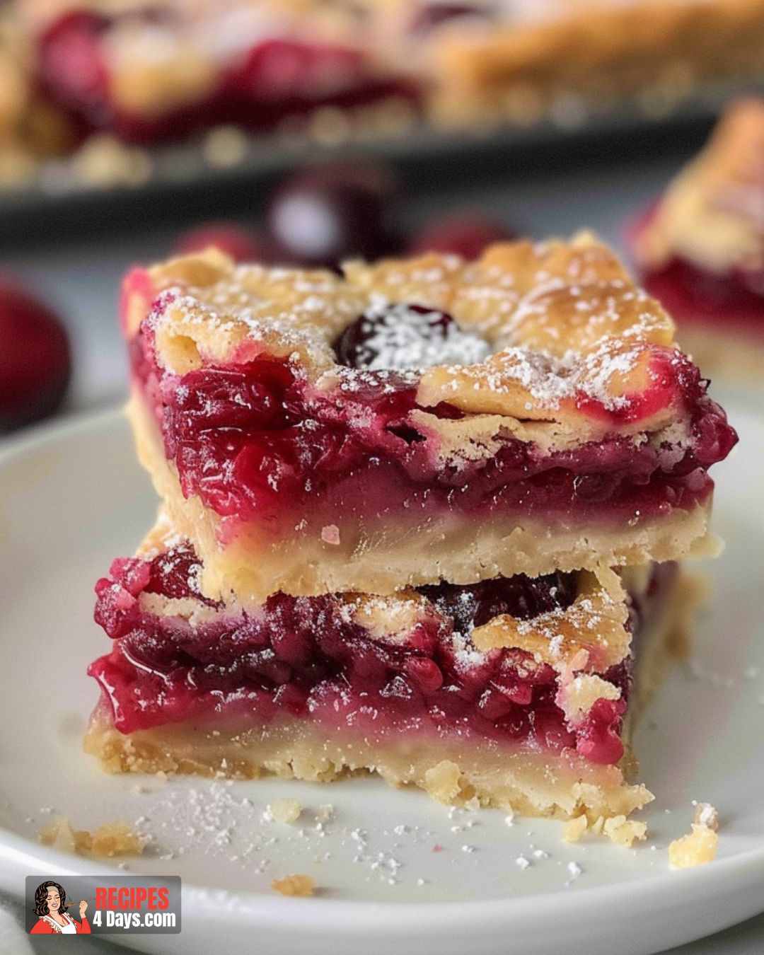 Red Tart Cherry Pie Bars
