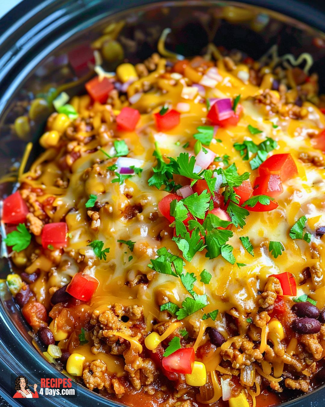 Slow Cooker Taco Casserole