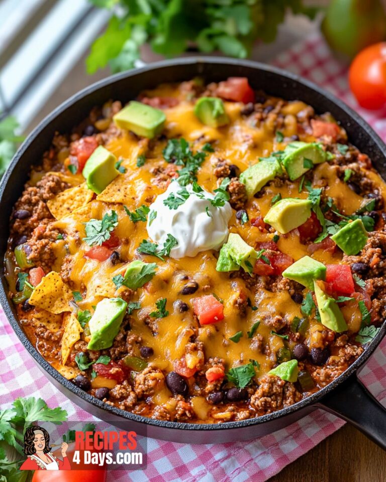 Cheesy Beef Taco Skillet