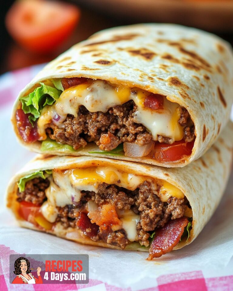 Bacon Cheeseburger Wraps