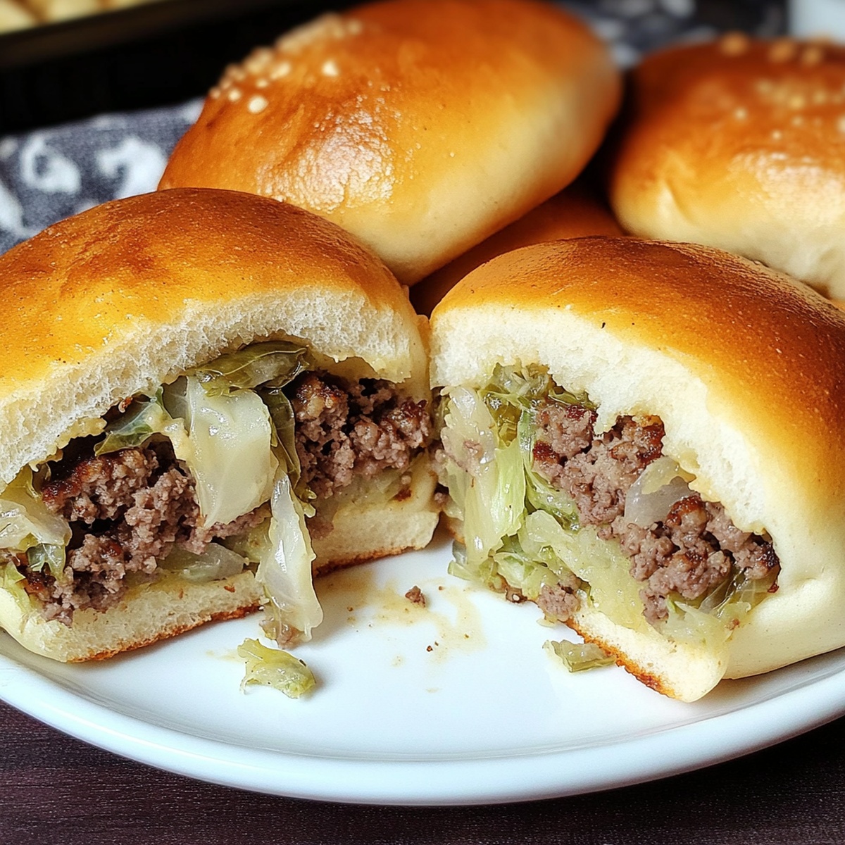 Bierocks German Hamburger And Cabbage Filled Buns